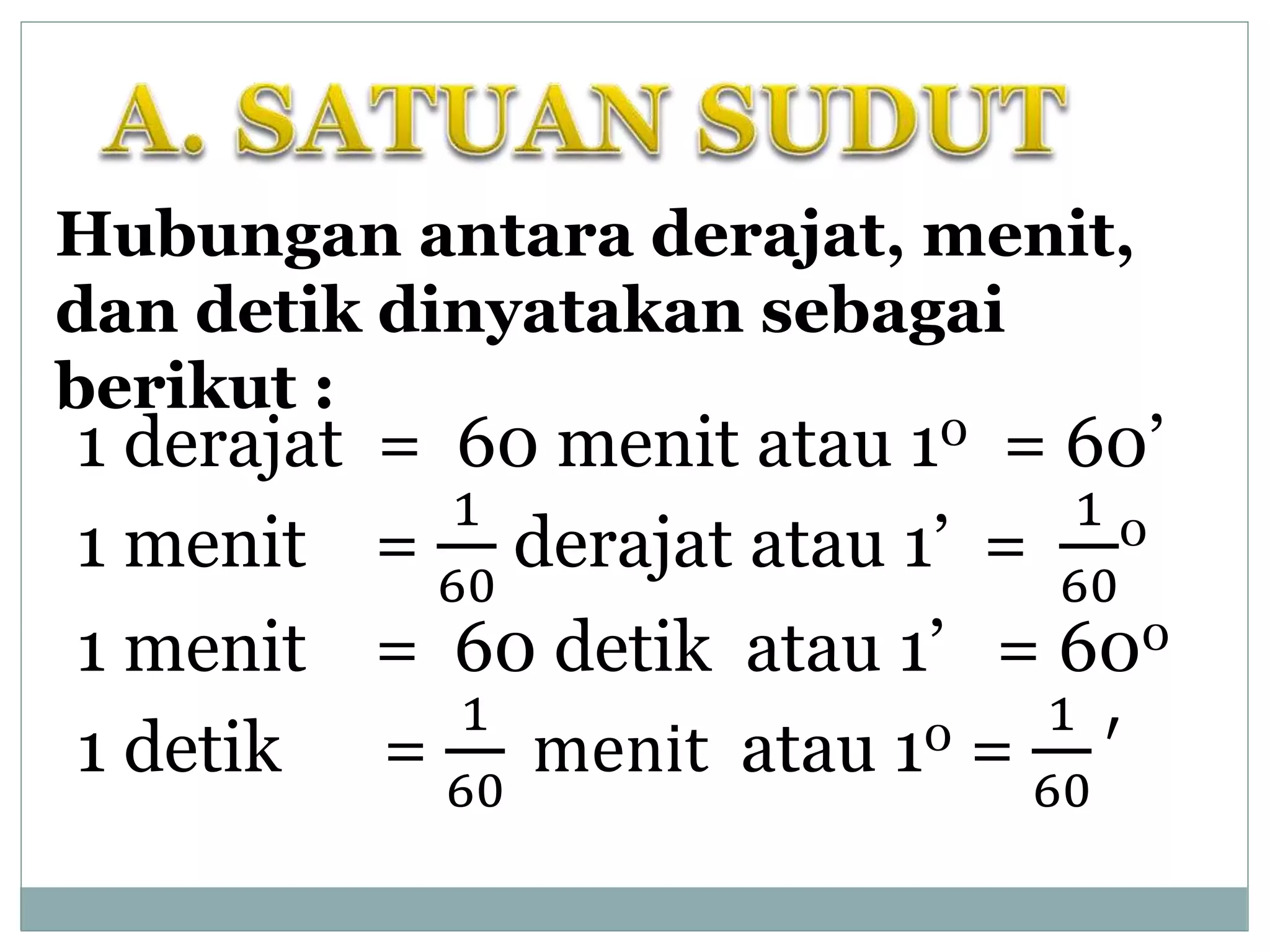 Satuan sudut | PPT