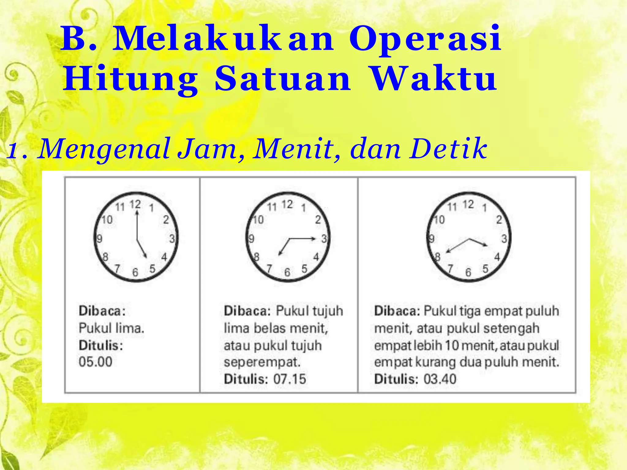 Matematika Satuan Waktu kelas V sekolah dasar | PPTX