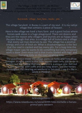 Satul sarulesti din buzau | PDF