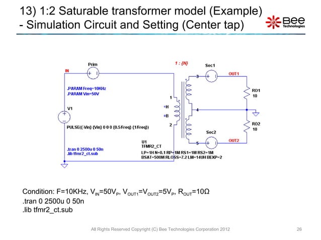 Simple Model Of Transformer Using Ltspice Ppt