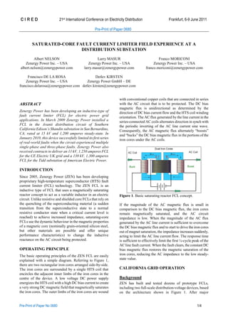Saturated core fault current limiter field experience at a distribution substation | PDF | Power ...