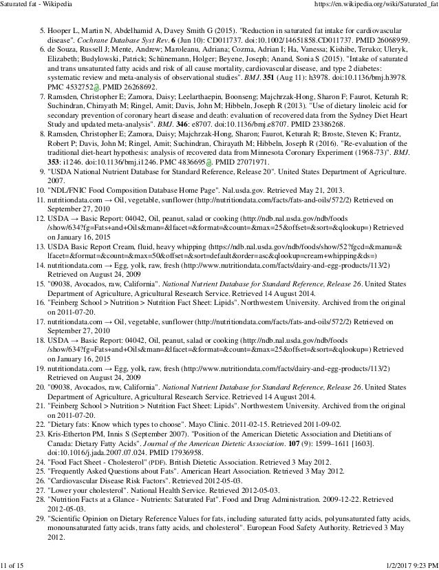 Saturated fat 2017 | PDF