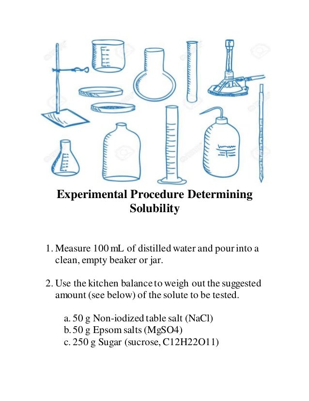 Saturated solutions