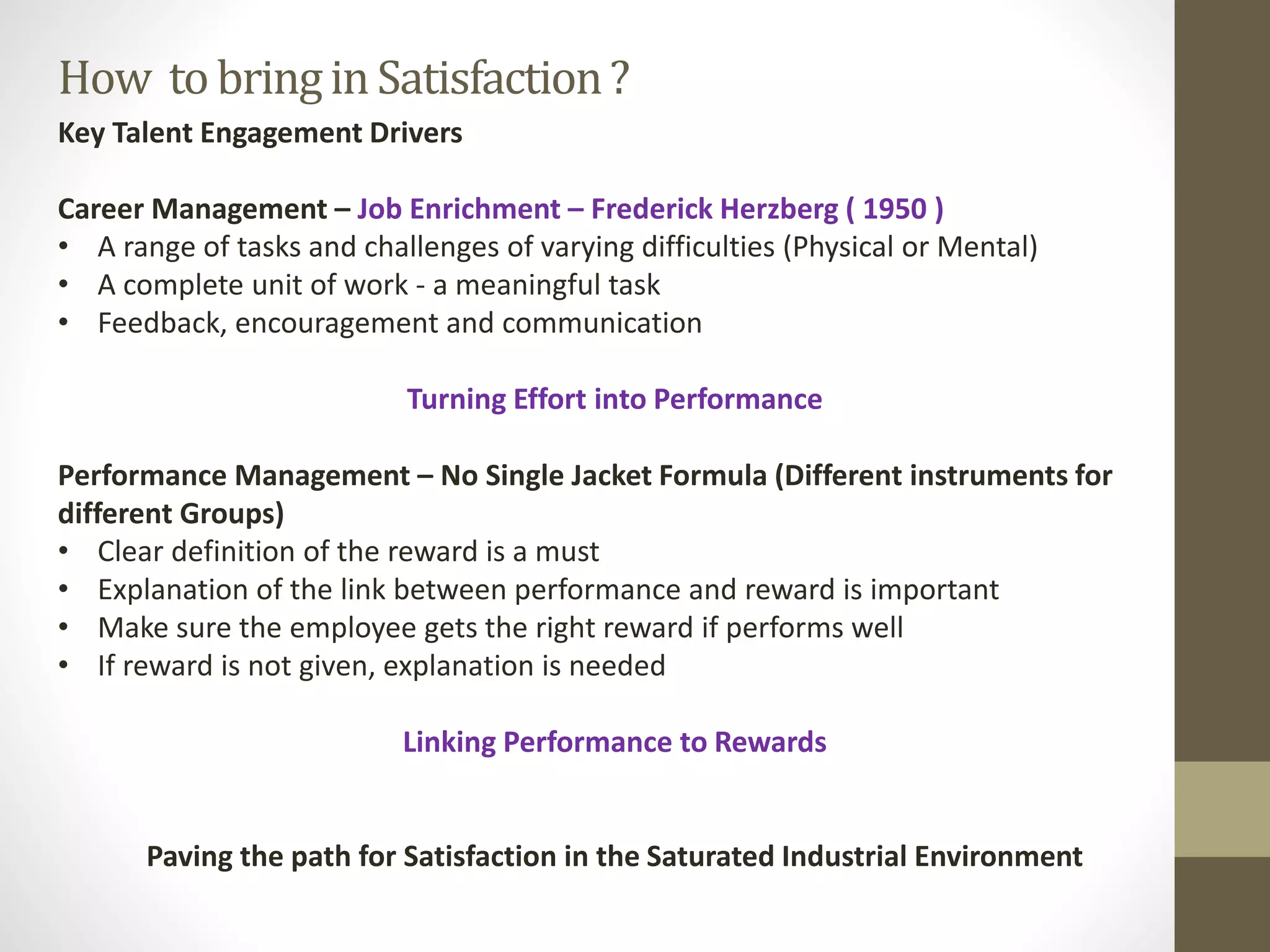 Saturation vs satisfaction in it industry | PPT