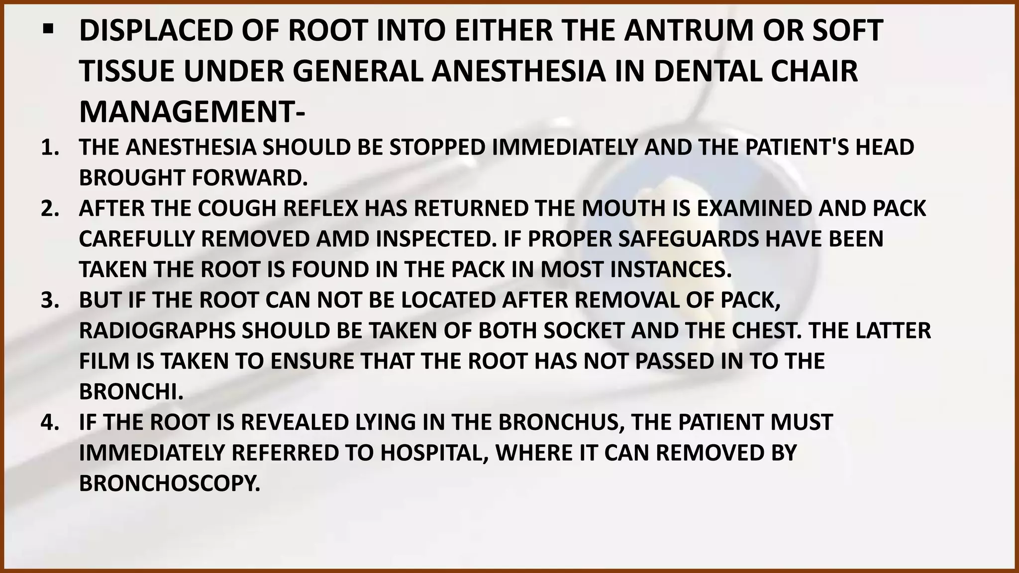 Complication of Tooth extraction and management | PPTX