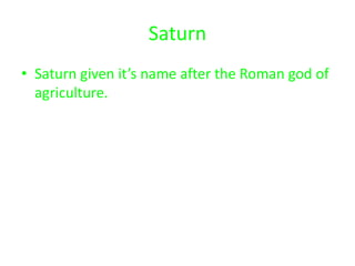 Saturn | PPTX