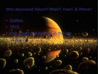 Saturn | PPT