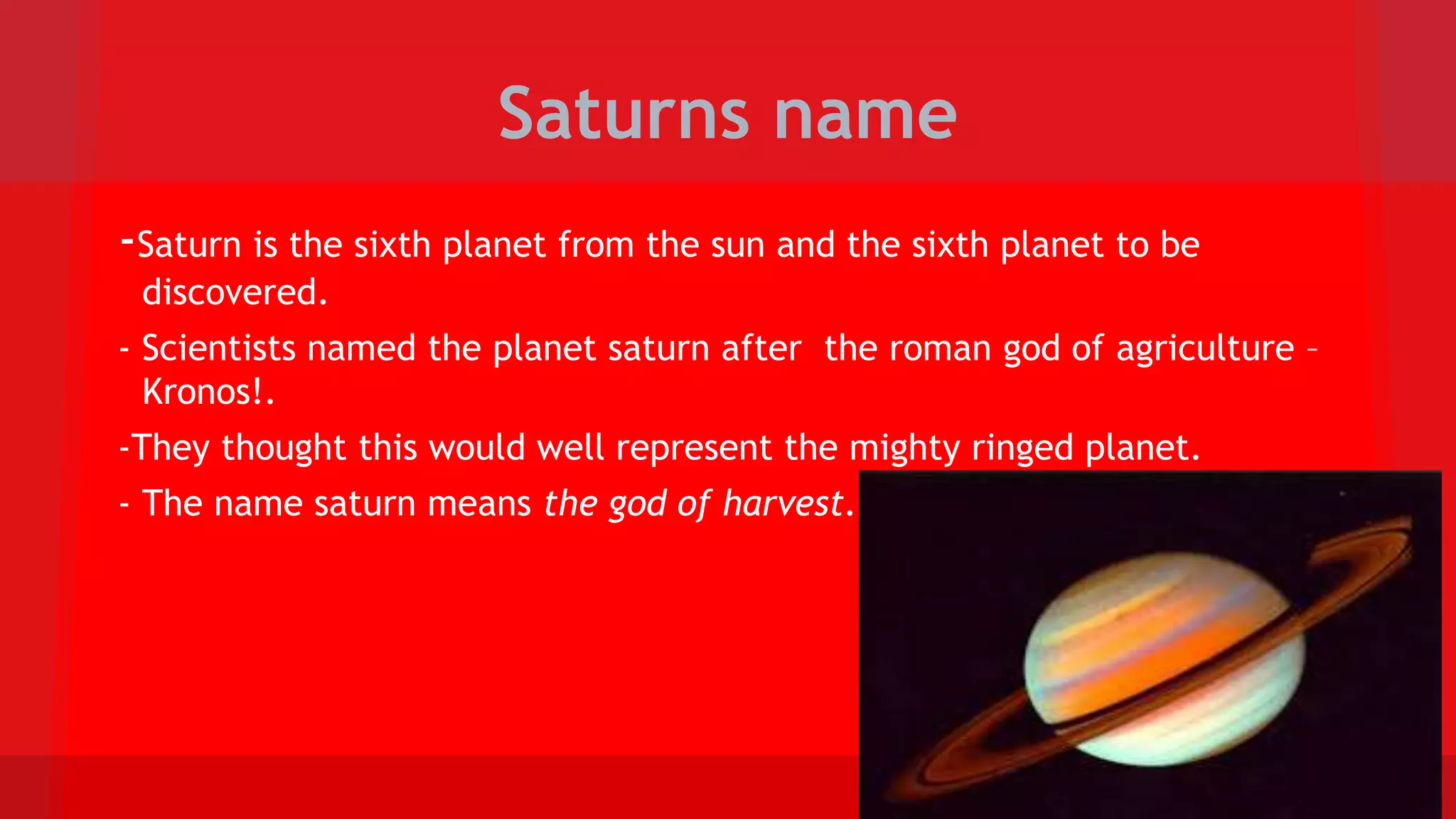 Saturn ! | PPT