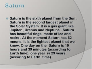 Saturn | PPT
