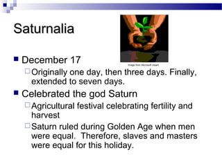 Saturnalia Presentation | PPT