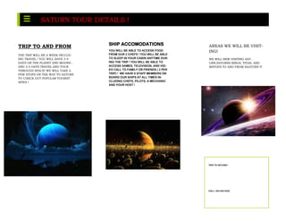 Planet Saturn Brochure