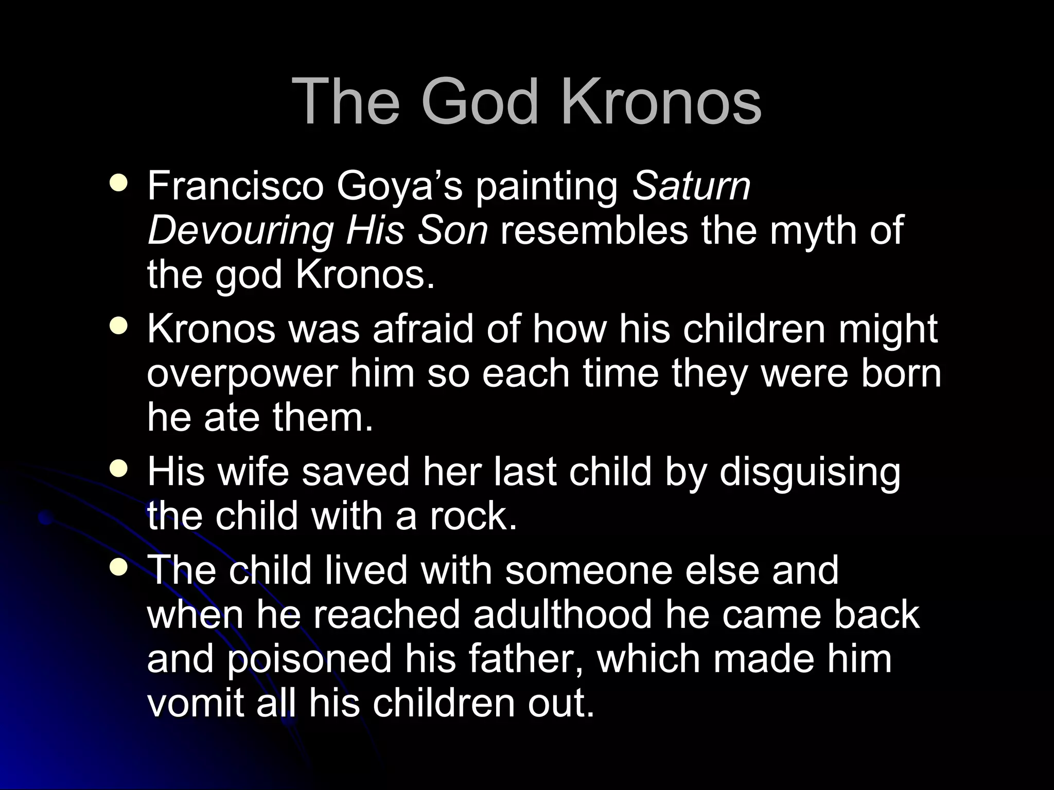 Saturn devouring his son | PPT