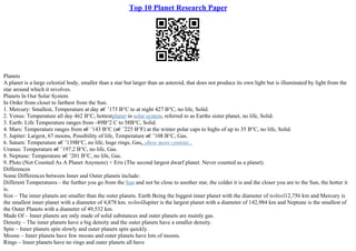 Saturn Essay | PPT