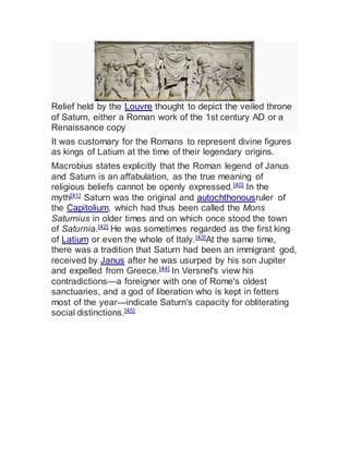 Saturn ( mythology ) . | PDF