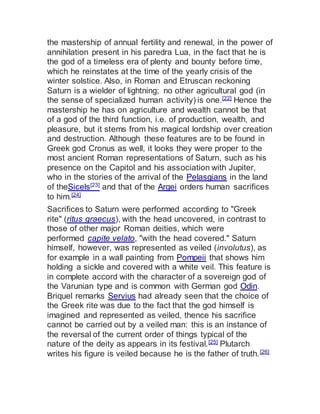 Saturn ( mythology ) . | PDF