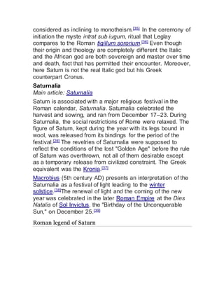 Saturn ( mythology ) . | PDF