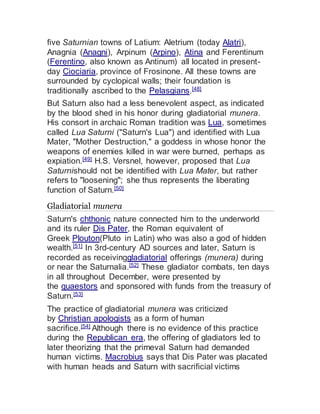 Saturn ( mythology ) . | PDF