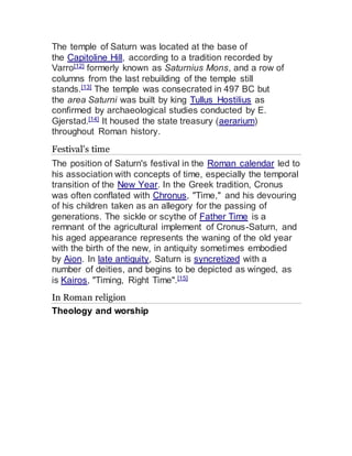 Saturn ( mythology ) . | PDF