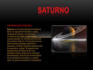 Saturno | PPTX