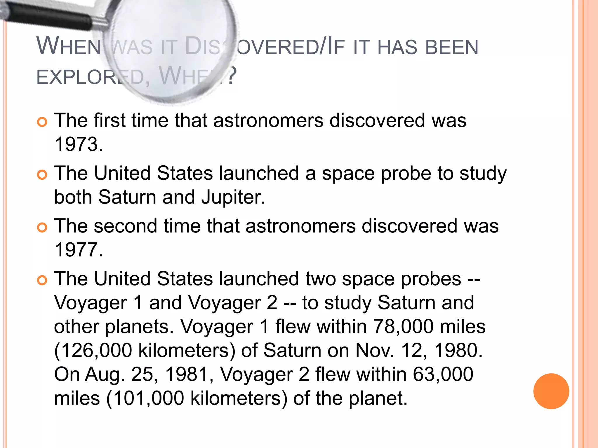 Saturn powerpoint project final publish | PPTX
