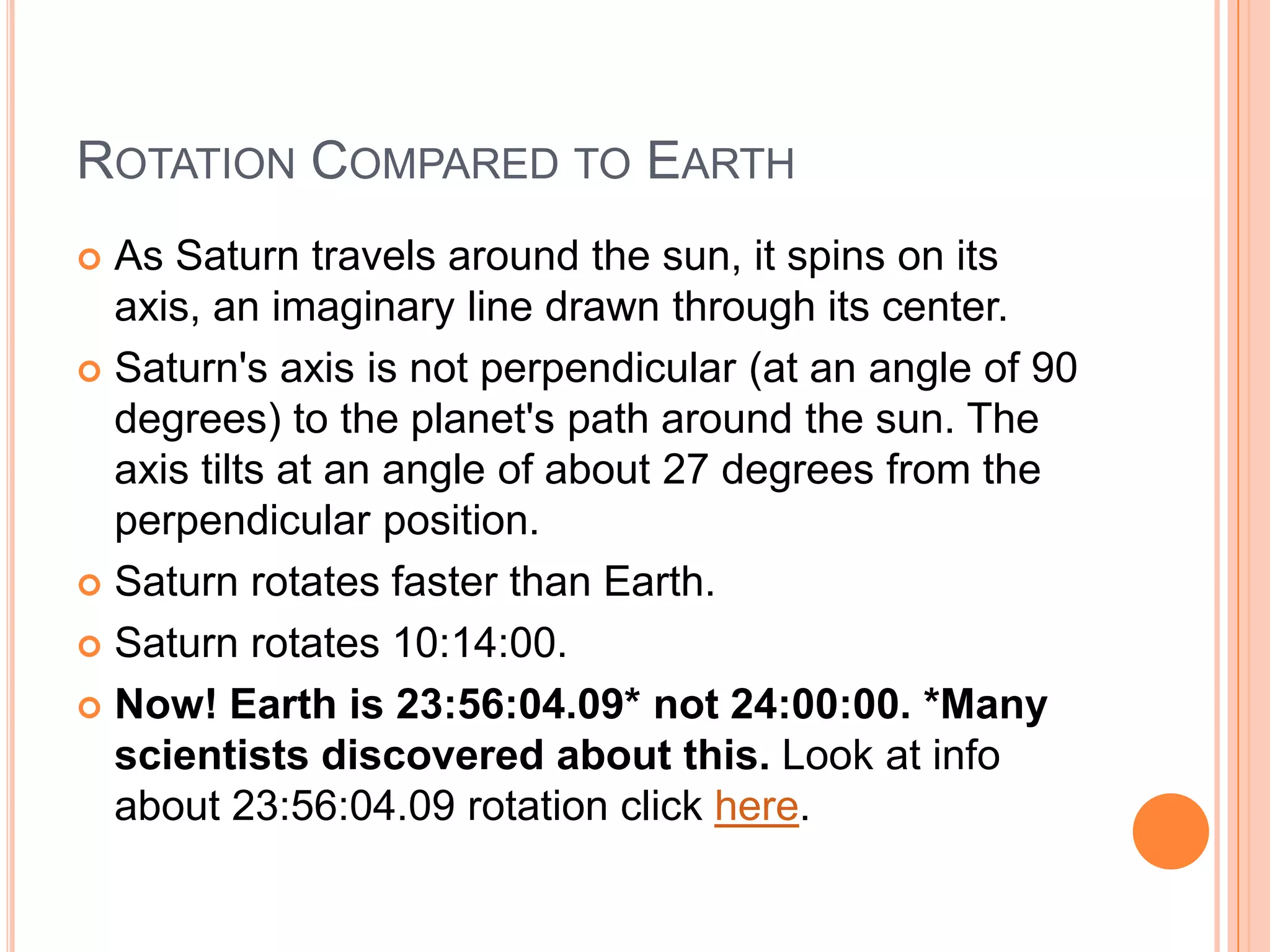 Saturn powerpoint project final publish | PPTX