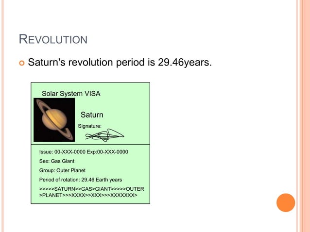 Saturn powerpoint project final publish | PPTX