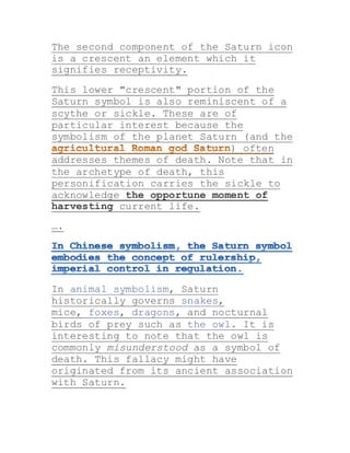 Saturn symbol meanings and symbolic details about saturn . | DOCX