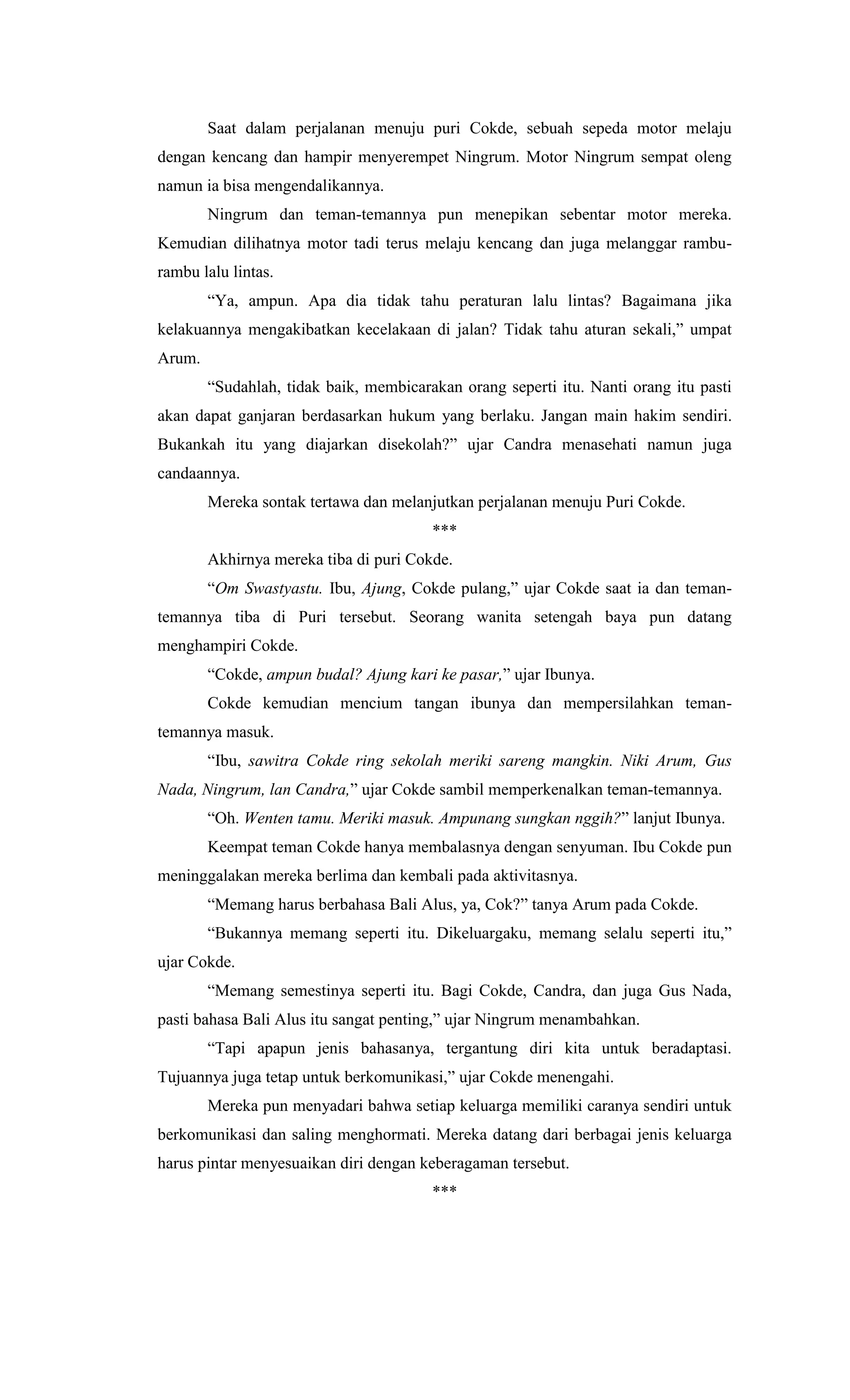 Satu tema (cerpen) | DOCX