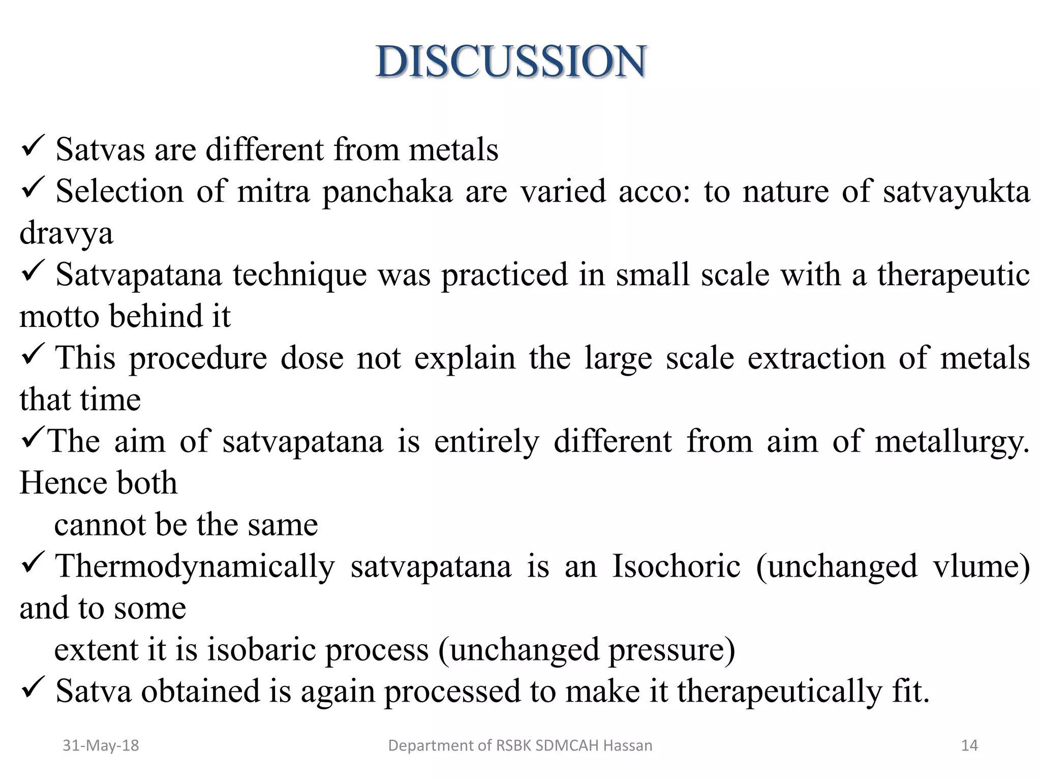 Chemistry of Satvapatana | PPTX