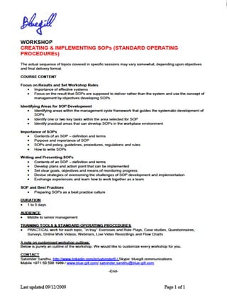 Satvinder Workshop Outlines | PDF