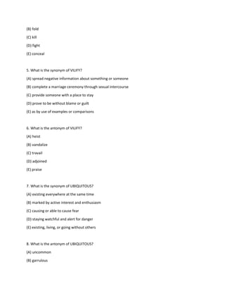 Sat Vocab Prep | PDF