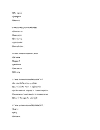 Sat Vocab Prep | PDF