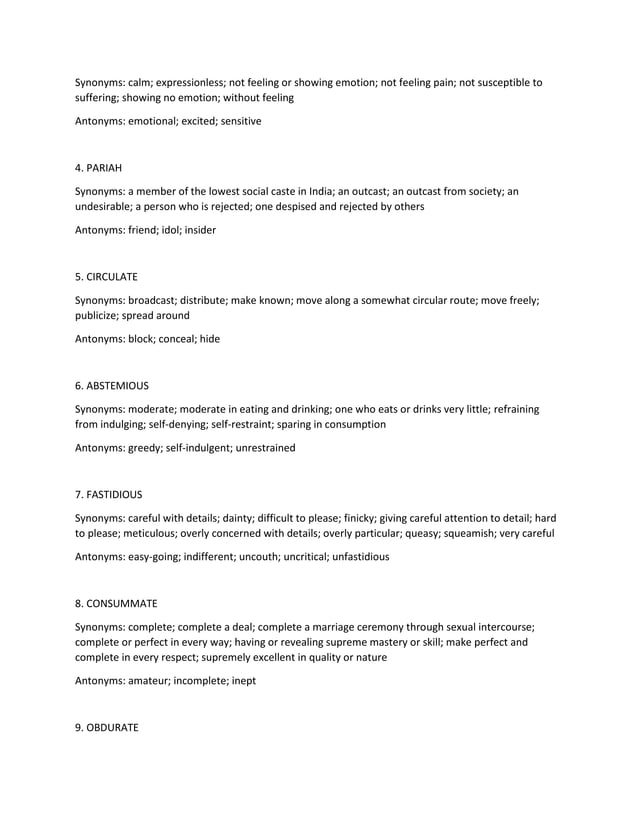 Sat Vocab Questions | PDF | Science