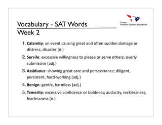 SAT Vocabulary | PDF