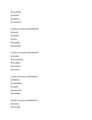 Sat Vocabulary 1 | PDF