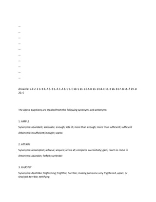 Sat Vocabulary 3 | PDF