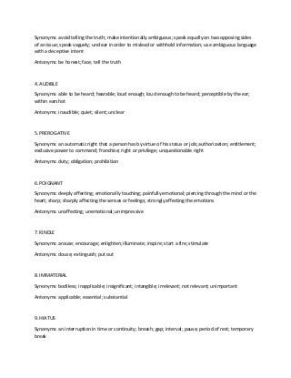 Sat Vocabulary 5000 | PDF