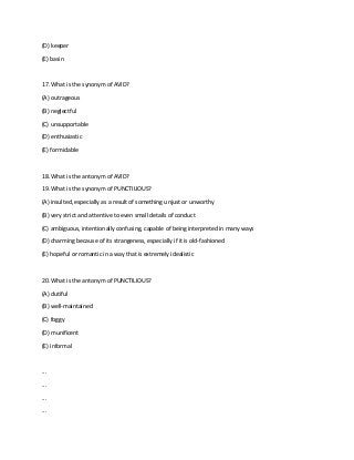 Sat Vocabulary Builder | PDF