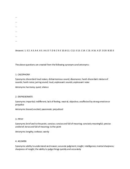 Sat Vocabulary Builder | PDF