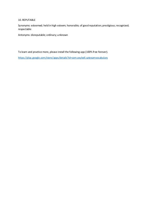 Sat Vocabulary Flashcards | PDF