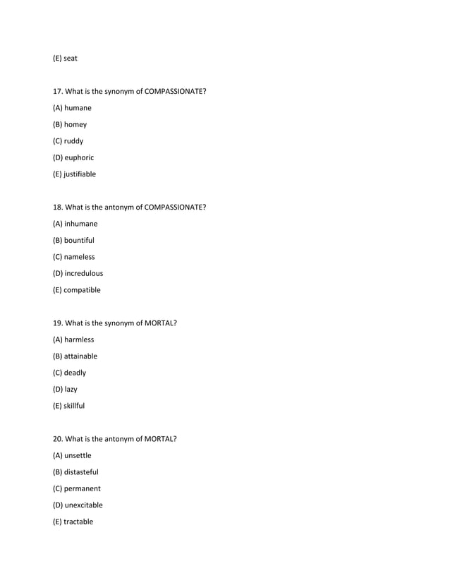 Sat Vocabulary Flashcards Printable | PDF