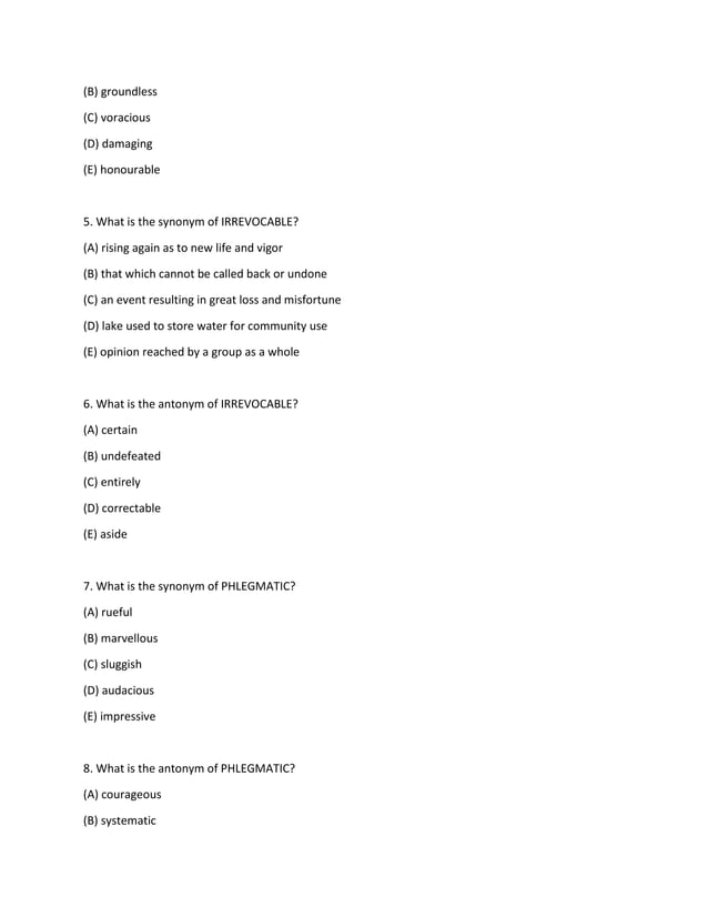 Sat Vocabulary Flashcards With Pictures | PDF | Law