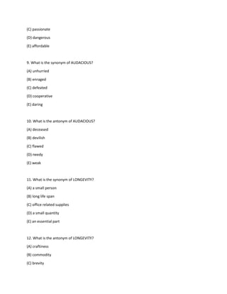 Sat Vocabulary Flashcards With Pictures | PDF