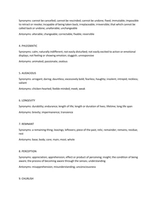 Sat Vocabulary Flashcards With Pictures | PDF