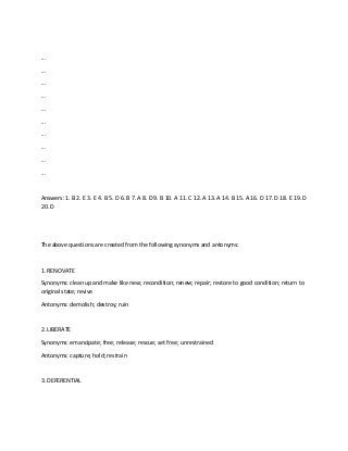 Sat Vocabulary List 1 | PDF