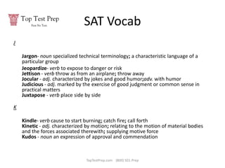 Most Common SAT Vocabulary Words | SAT Vocab List | TopTestPrep.com