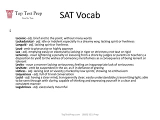 Most Common SAT Vocabulary Words | SAT Vocab List | TopTestPrep.com
