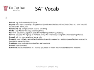 Most Common SAT Vocabulary Words | SAT Vocab List | TopTestPrep.com