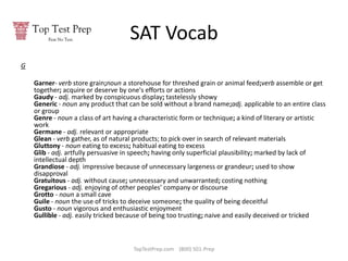 Most Common SAT Vocabulary Words | SAT Vocab List | TopTestPrep.com