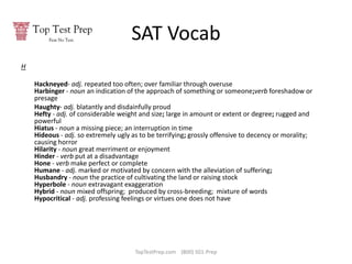 Most Common SAT Vocabulary Words | SAT Vocab List | TopTestPrep.com